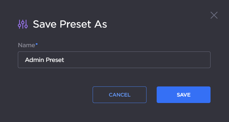 Saving and Loading Presets